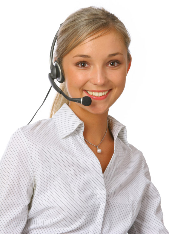 Young beautiful receptionist isolated on white - Cititone Managed ...